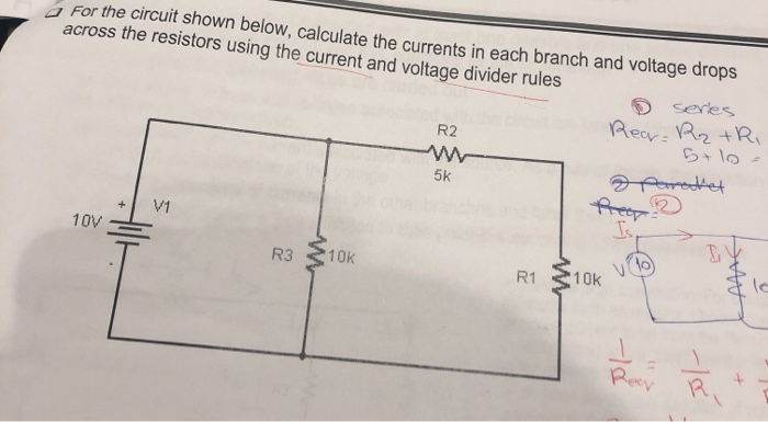 Solved For the circuit shown below, calculate the currents | Chegg.com