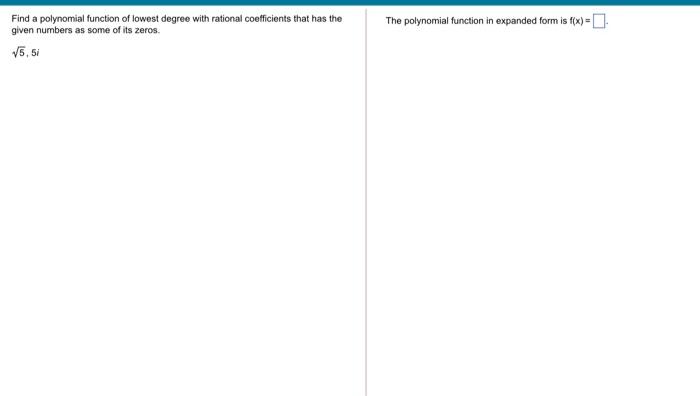 Solved The polynomial function in expanded form is f(x)=0 | Chegg.com