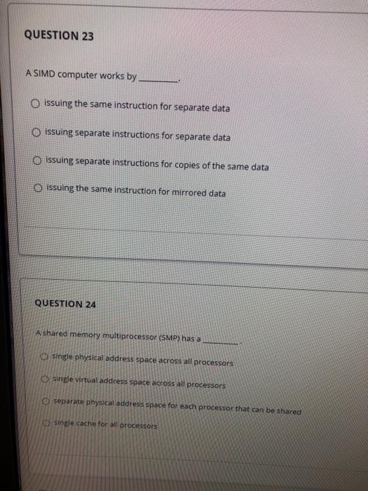 Solved QUESTION 21 Task-level (process-level) parallelism is | Chegg.com