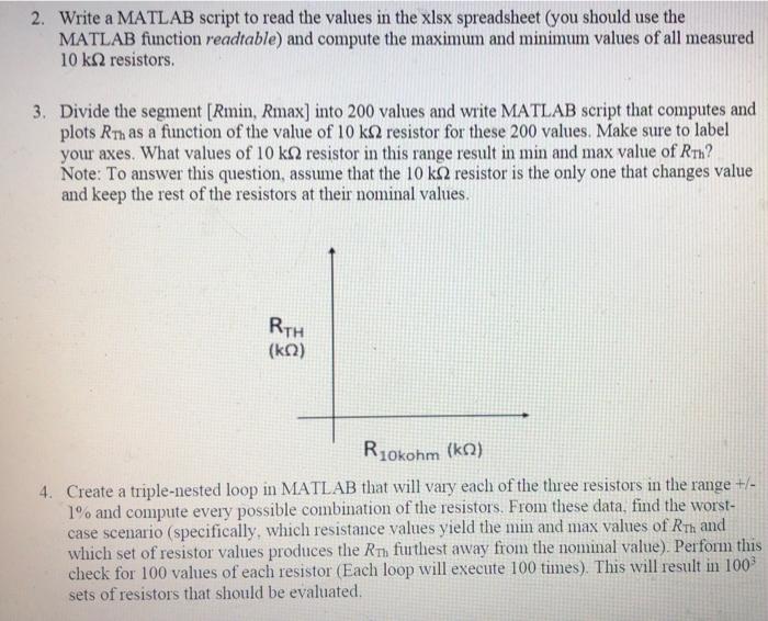 Solved 2 Write A Matlab Script To Read The Values In The 2799
