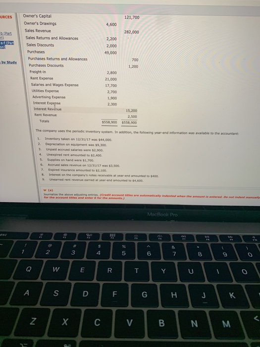 Solved Problem SA-9A a-t (Part Level Submission) The | Chegg.com