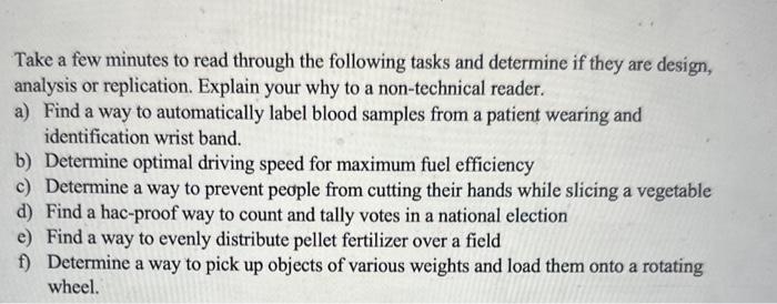 [Solved]: Take a few minutes to read through the following