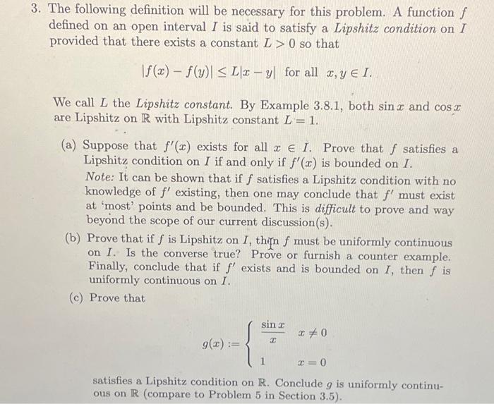 Solved The following definition will be necessary for this | Chegg.com