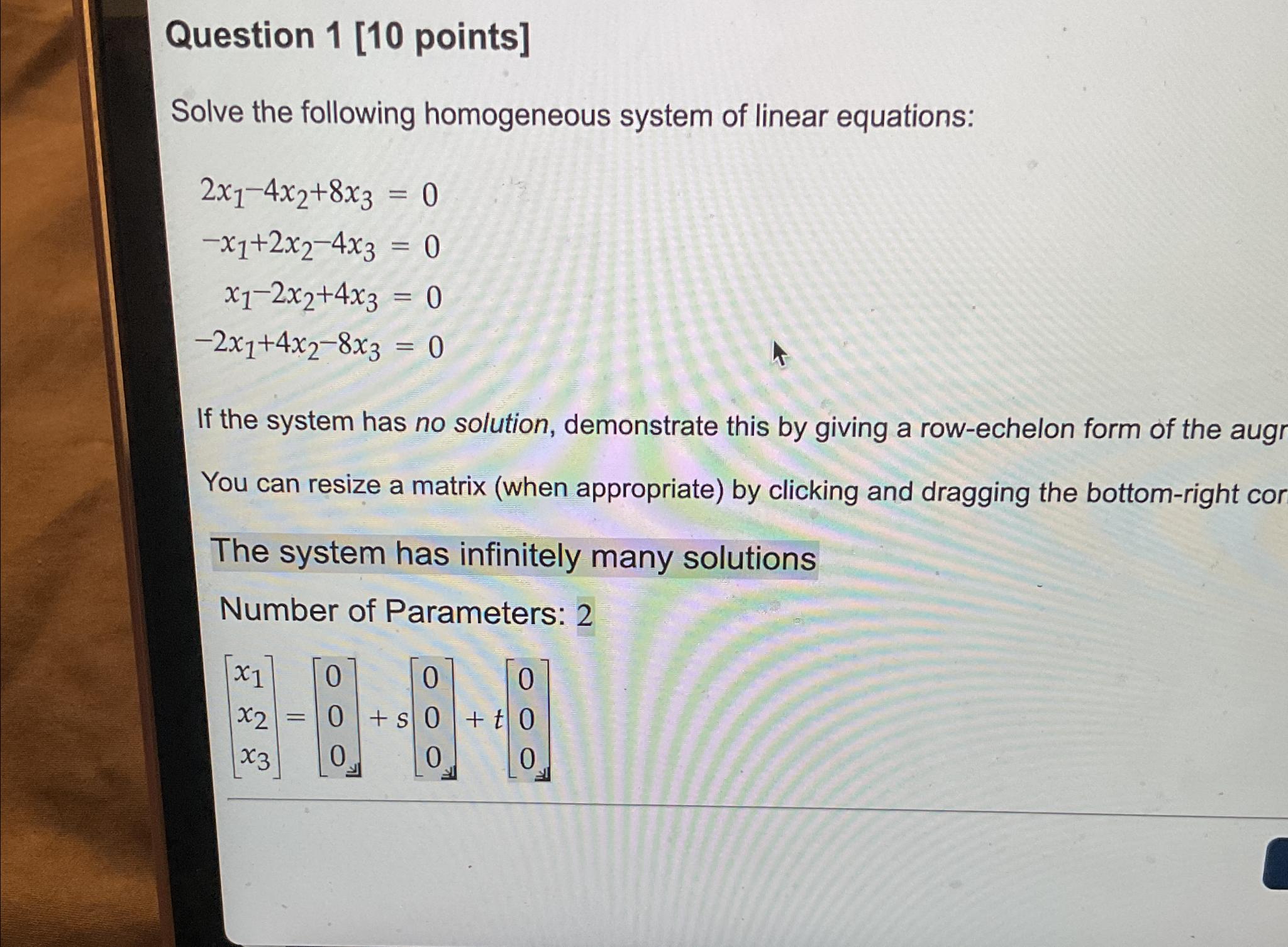 Solved Question 1 [10 ﻿points]Solve the following | Chegg.com