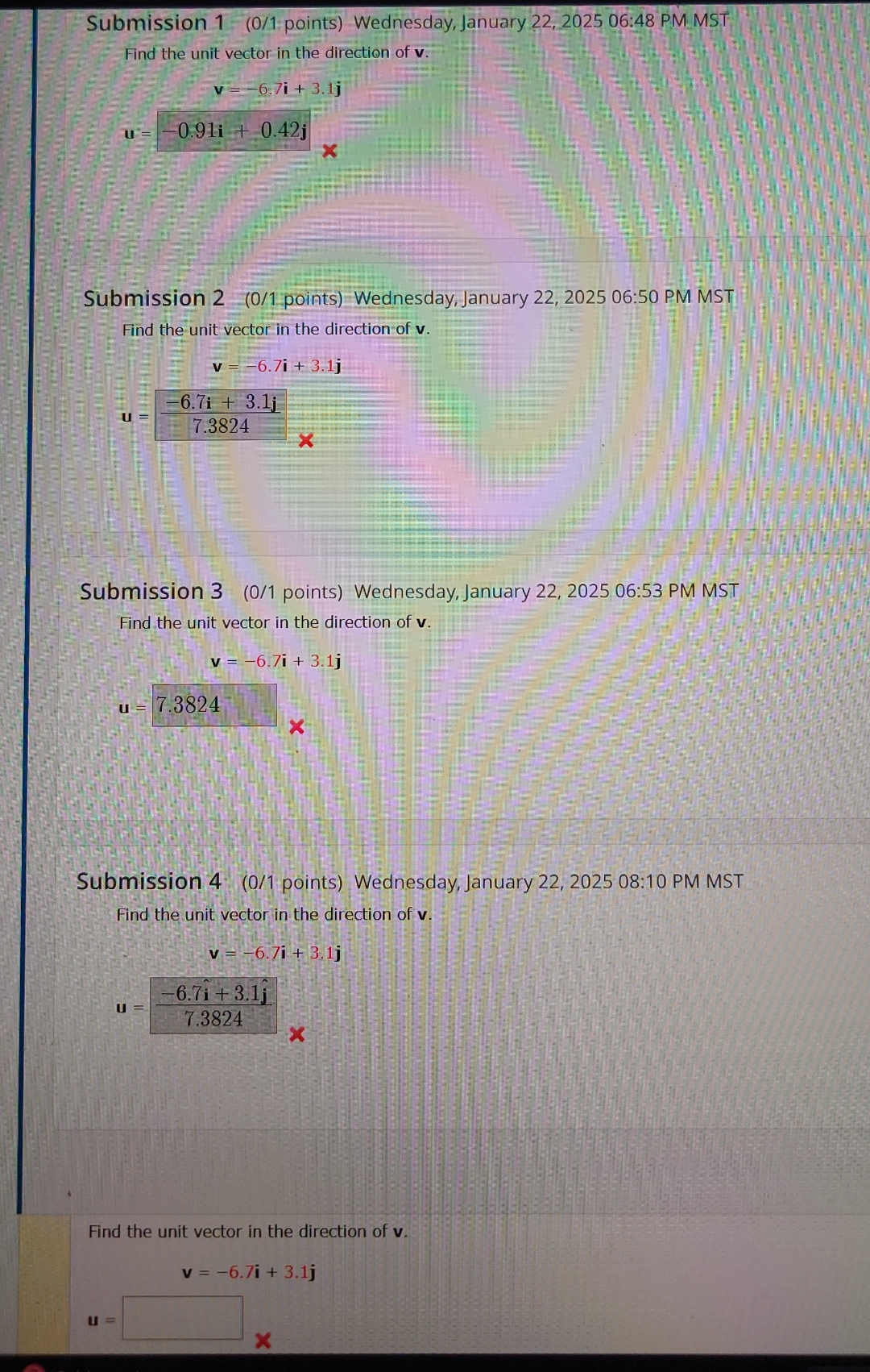 Solved Submission 1 (0/1 ﻿points) ﻿Wednesday, January | Chegg.com