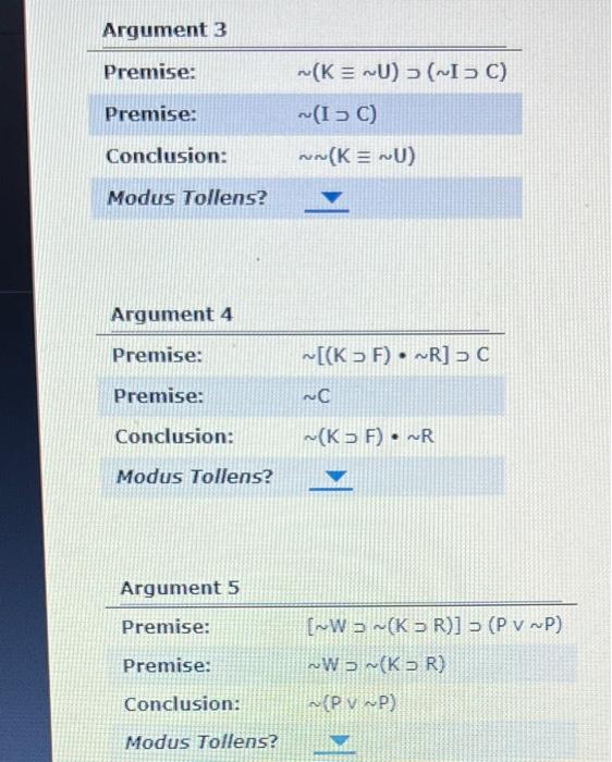 Determine whether each symbolized argument is an | Chegg.com