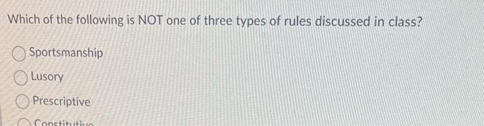 Which of the following is NOT one of three types of | Chegg.com