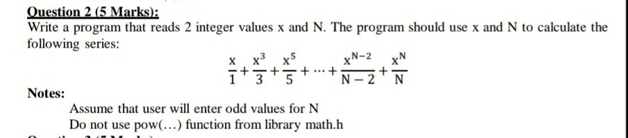 Solved Question 2 (5 Marks): Write a program that reads 2 | Chegg.com