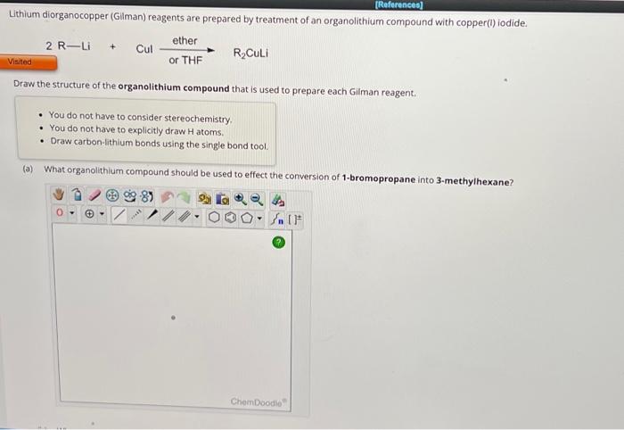 Solved 2R−Li+Cul or THF ether R2CuLi raw the structure of | Chegg.com