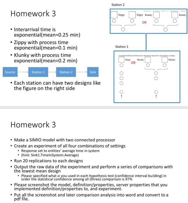 Homework 3 - Interarrival time is exponential ( mean | Chegg.com