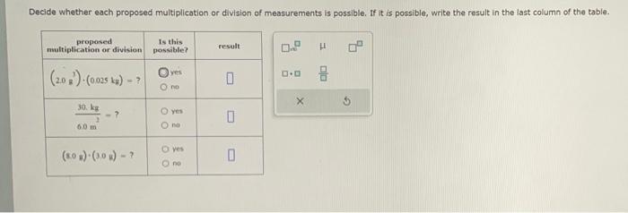 Solved Decide whether each proposed multiplication or | Chegg.com