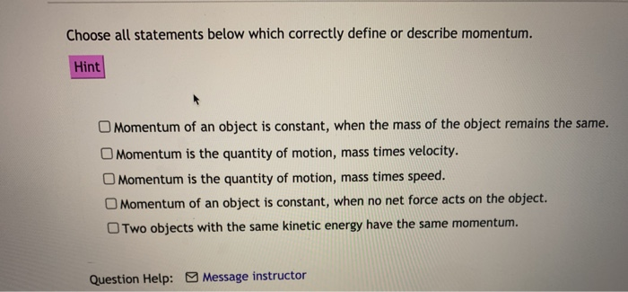 Solved Choose all statements below which correctly define or | Chegg.com