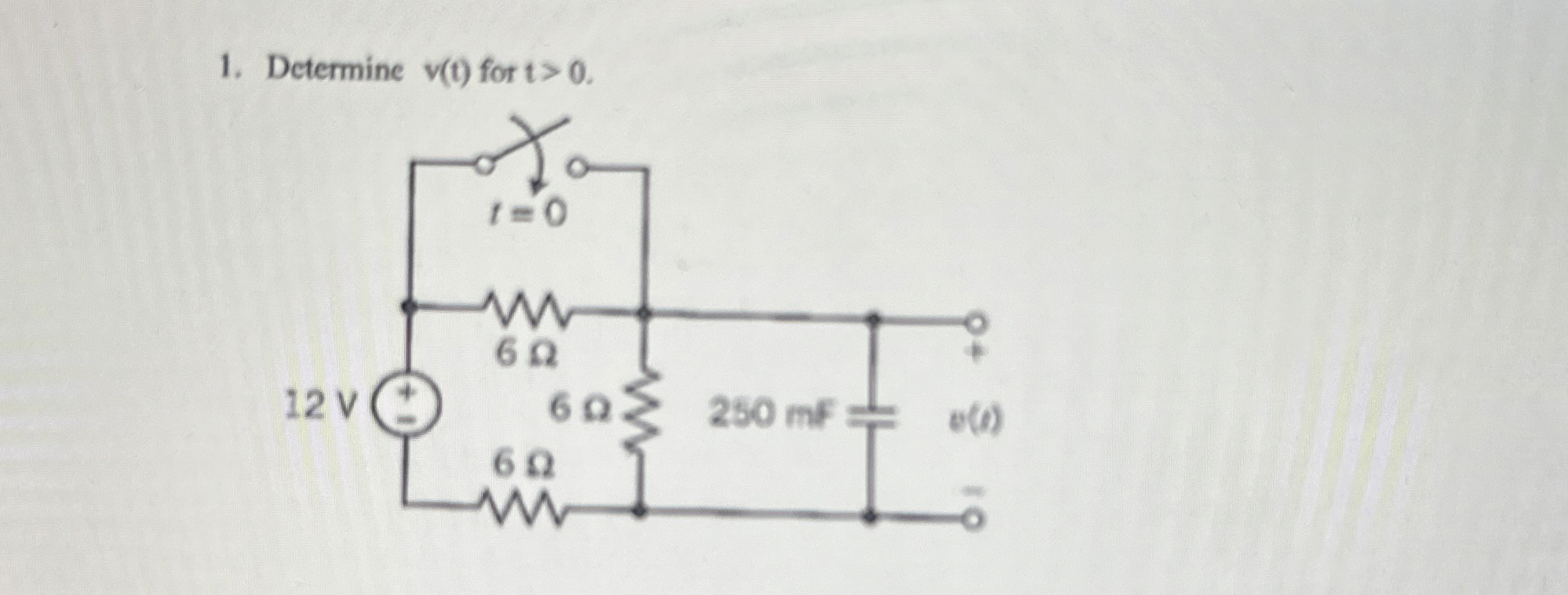 Solved Determine v(t) ﻿for t>0. ﻿Find Vth and Isc to get Rth | Chegg.com