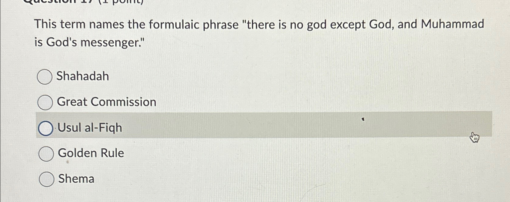 Solved This term names the formulaic phrase "there is no god | Chegg.com