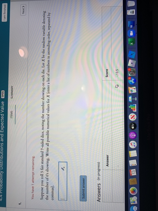 Solved bility Distributions and Expected Value OPEN I am | Chegg.com