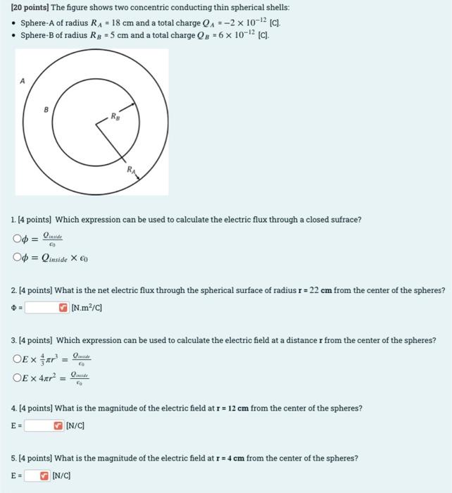 Solved [20 points] The figure shows two concentric | Chegg.com