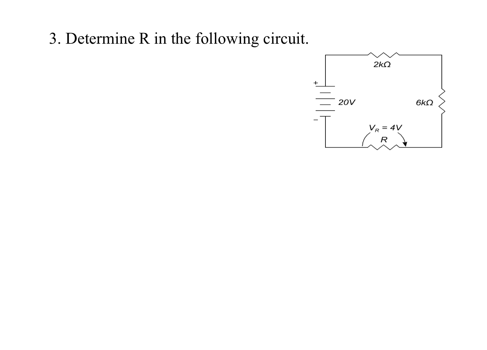 Solved Determine R In The Following Circuit