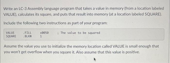 Solved Write An Lc 3 Assembly Language Program That Takes A 