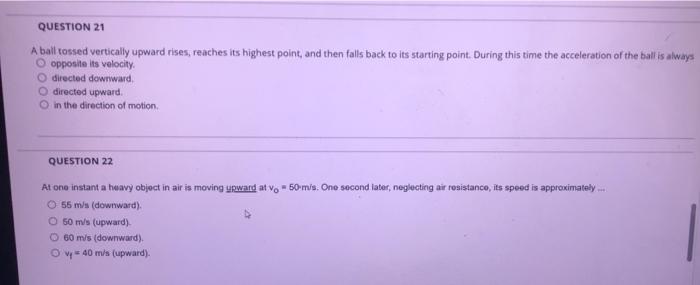 Solved A ball tossed vertically upward rises, reaches its | Chegg.com