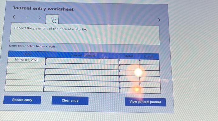 Solved Journal entry worksheet Record the issuance of notes | Chegg.com
