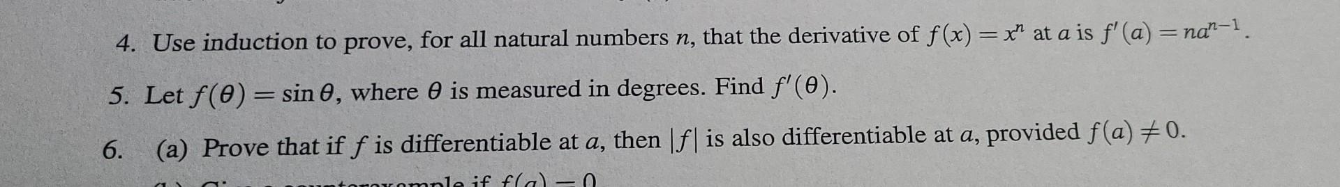 Solved 4. Use induction to prove, for all natural numbers n, | Chegg.com