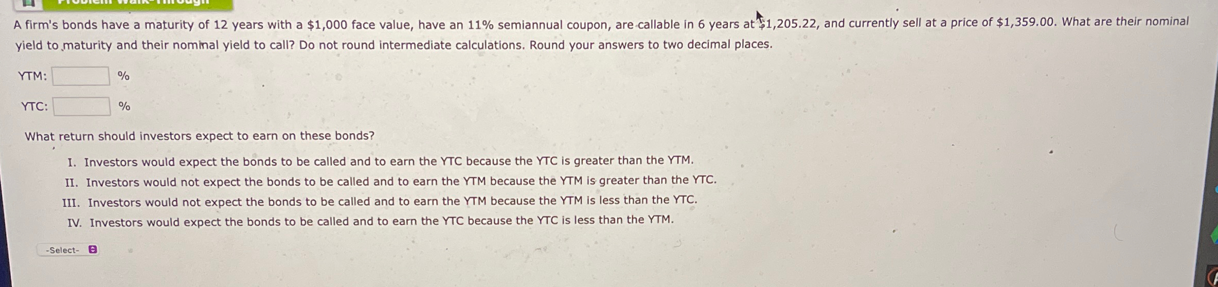 Solved yield to maturity and their nominal yield to call? Do | Chegg.com