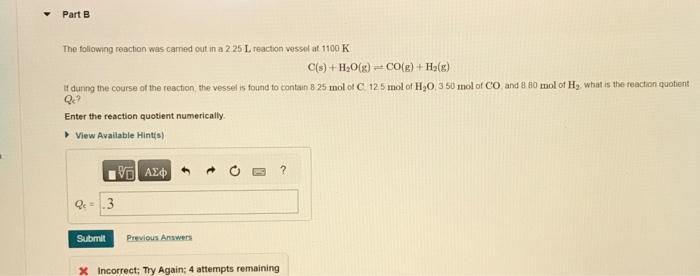 Solved The following reaction was camed out in a 225 L | Chegg.com