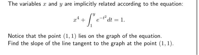 Solved The variables x and y are implicitly related | Chegg.com
