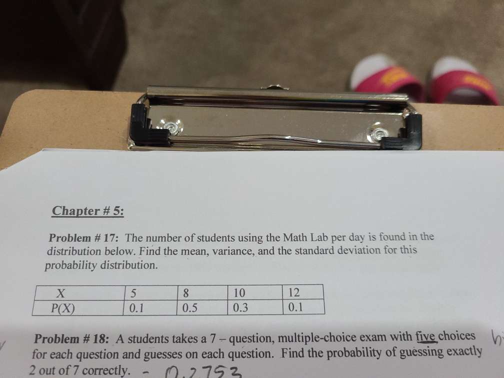 Solved Chapter # 5: Problem #17: The number of students | Chegg.com