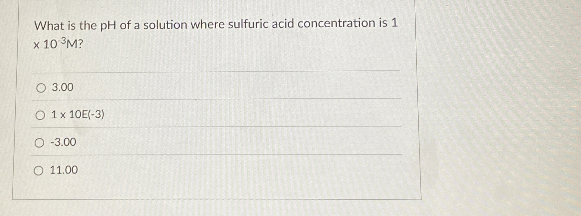 Solved What is the pH of a solution where sulfuric acid | Chegg.com