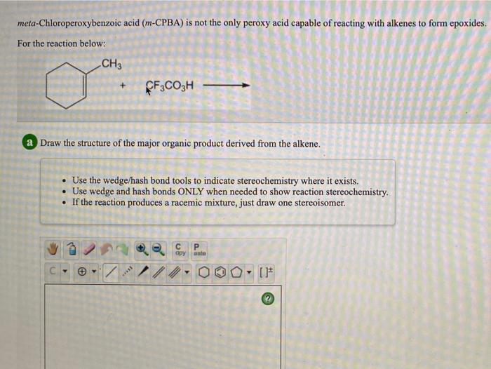 Solved meta-Chloroperoxybenzoic acid (m-CPBA) is not the | Chegg.com