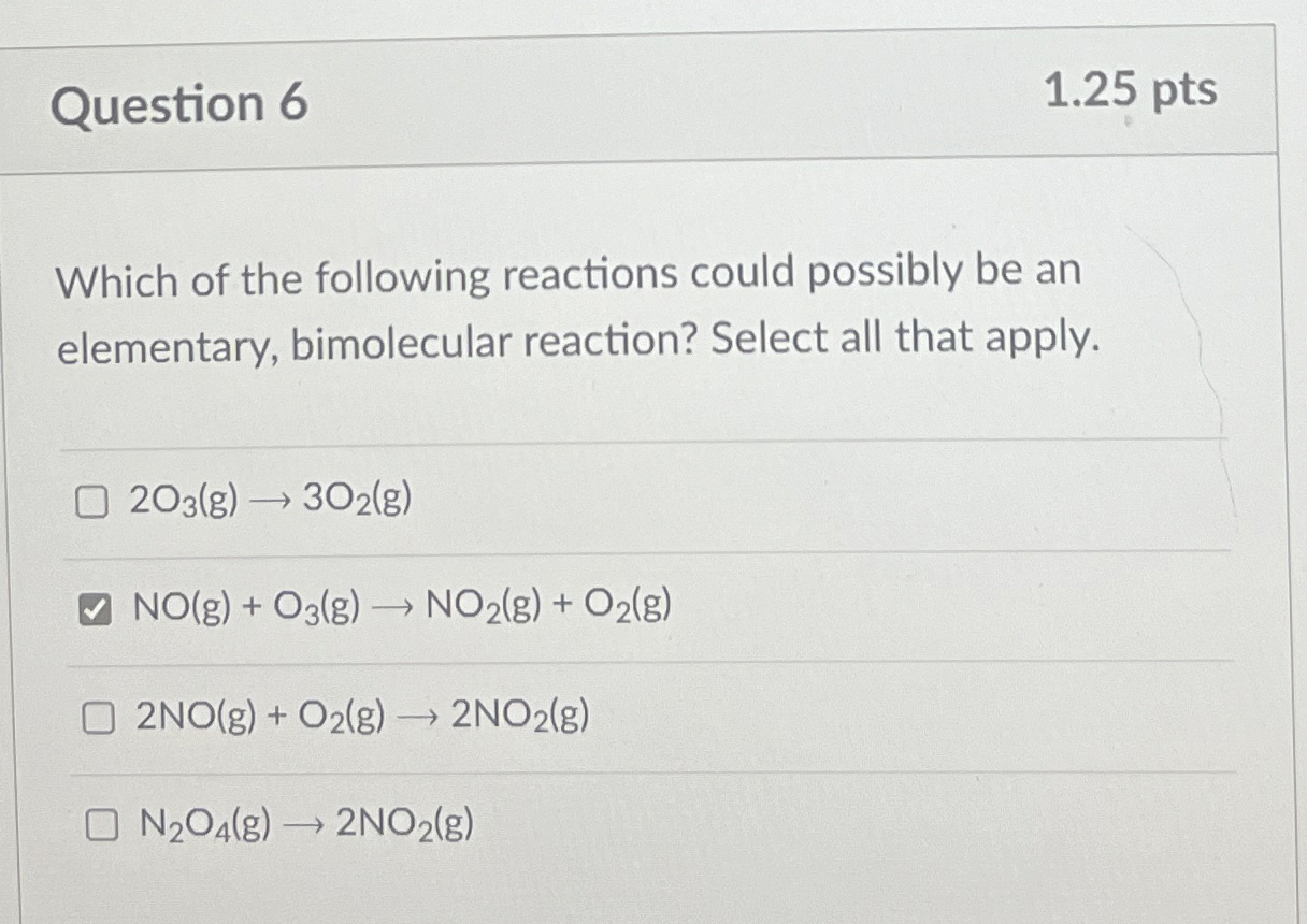 Solved Question 61.25 ﻿ptsWhich of the following reactions | Chegg.com
