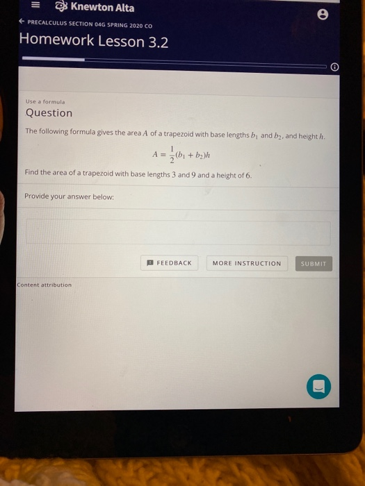Solved = s knewton Alta + PRECALCULUS SECTION 04G SPRING | Chegg.com
