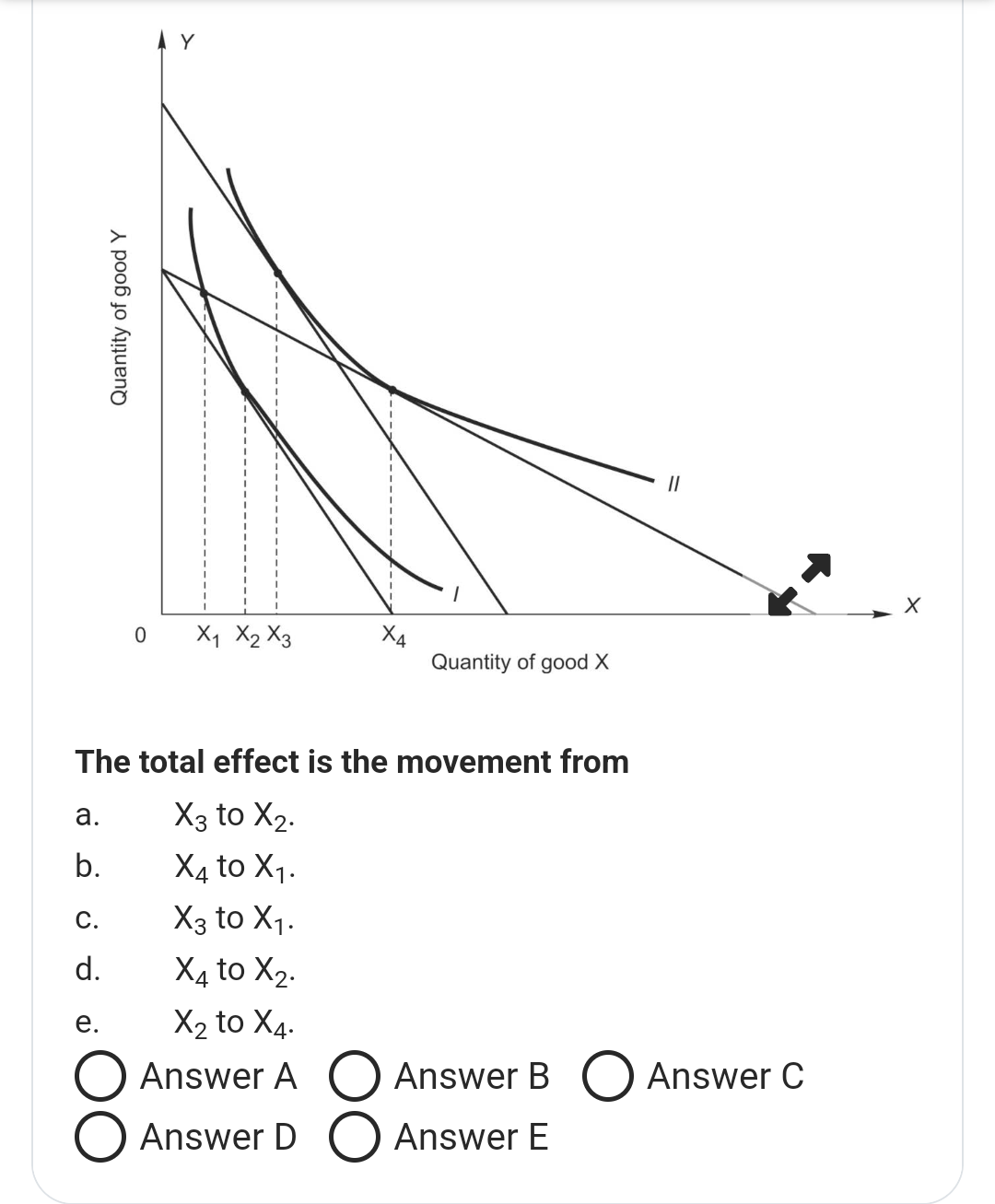 Solved The Total Effect Is The Movement Froma X3 to Chegg