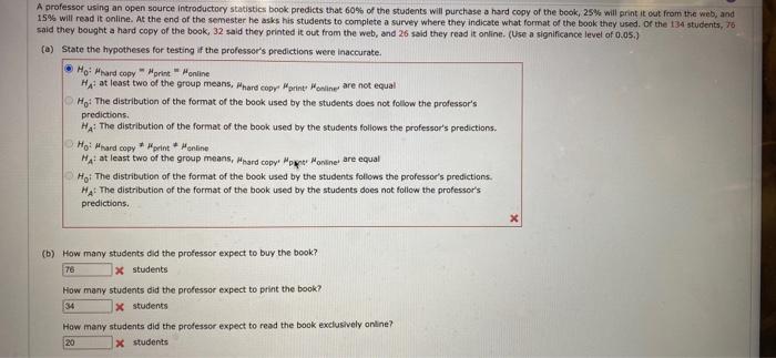 Solved A Professor Using An Open Source Introductory 