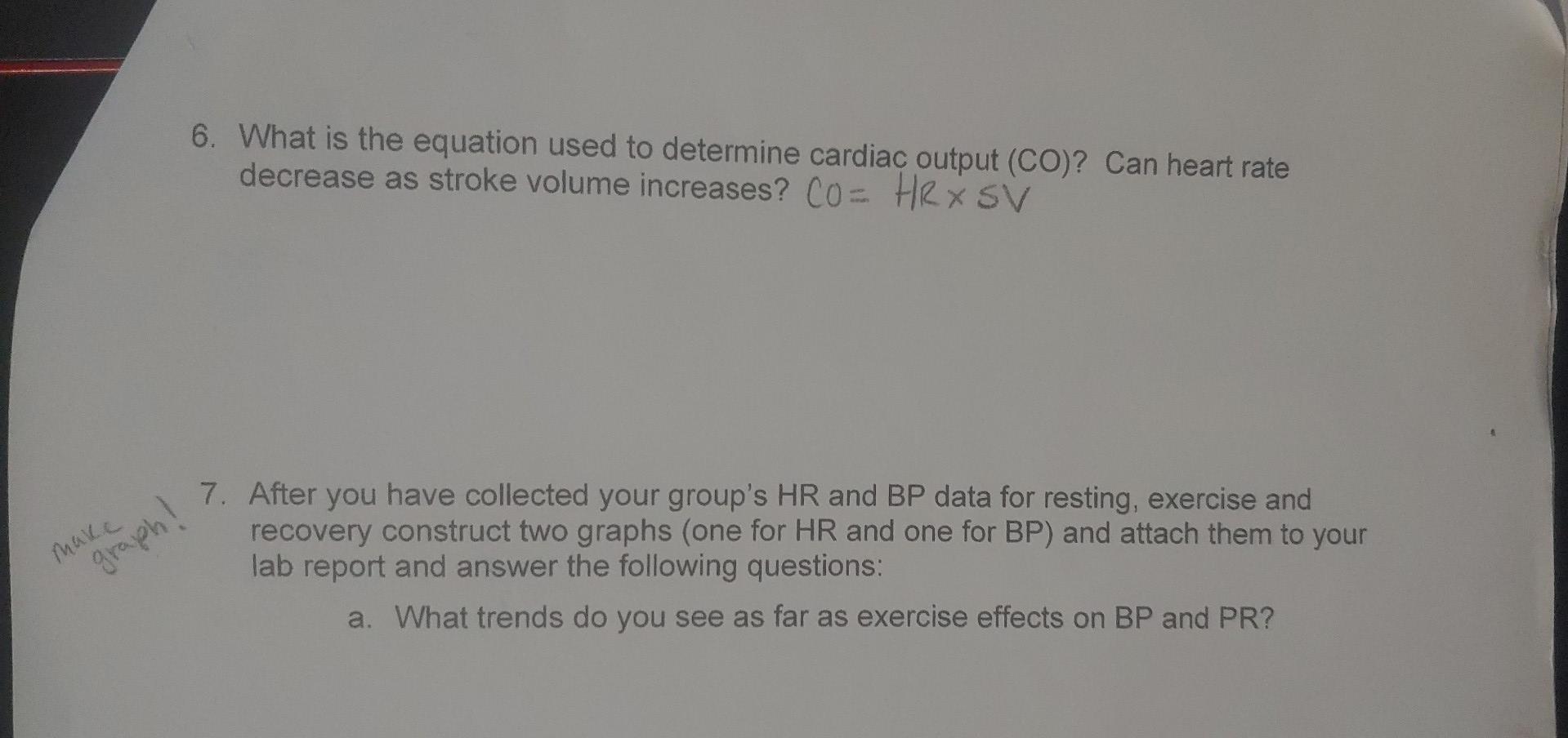 Solved what is the equation used to determine cardiac | Chegg.com