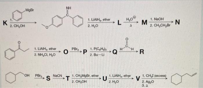 Solved 3. A CH3CH2Br 1. NaH D CH3CH2OH NaBH4 2. CH3CH2Br F | Chegg.com