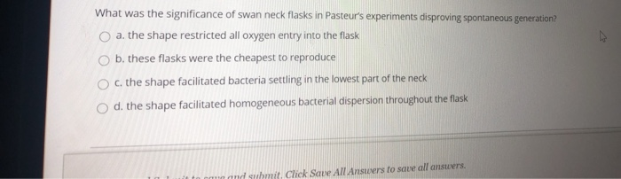 Solved What was the significance of swan neck flasks in | Chegg.com