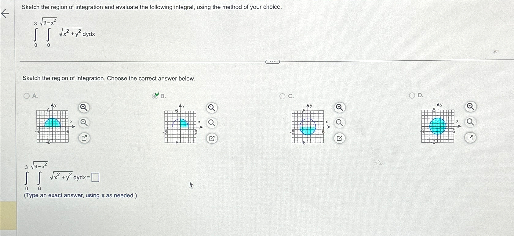 Solved Sketch the region of integration and evaluate the | Chegg.com
