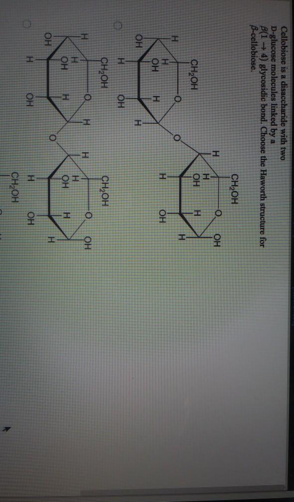 Solved Cellobiose is a disaccharide with two D-glucose | Chegg.com