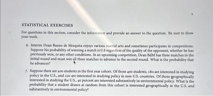 Solved STATISTICAL EXERCISES For questions in this section, | Chegg.com