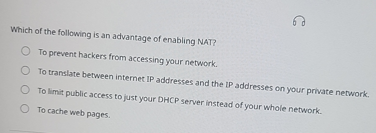 Solved Which of the following is an advantage of enabling | Chegg.com