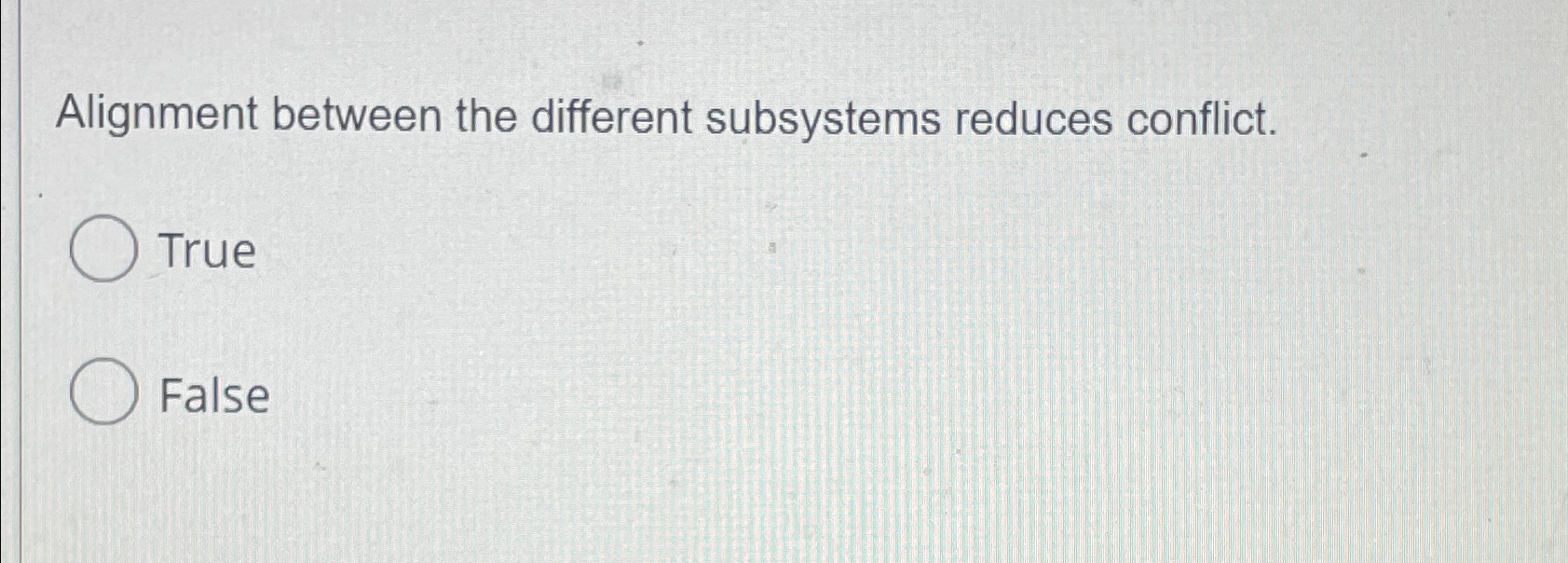 Solved Alignment between the different subsystems reduces | Chegg.com