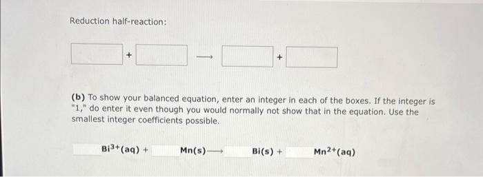 Solved Balance redox reactions using the half-reaction | Chegg.com