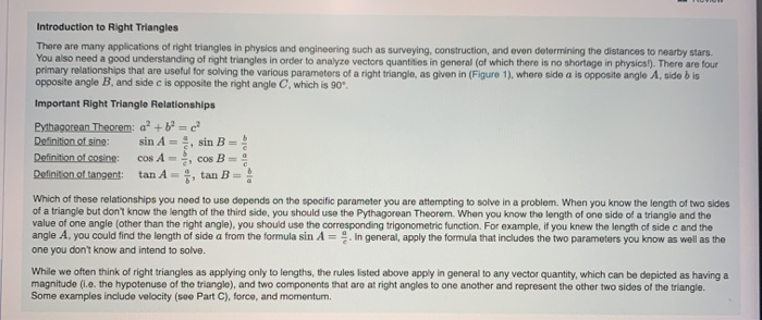 Introduction to Right Triangles There are many | Chegg.com