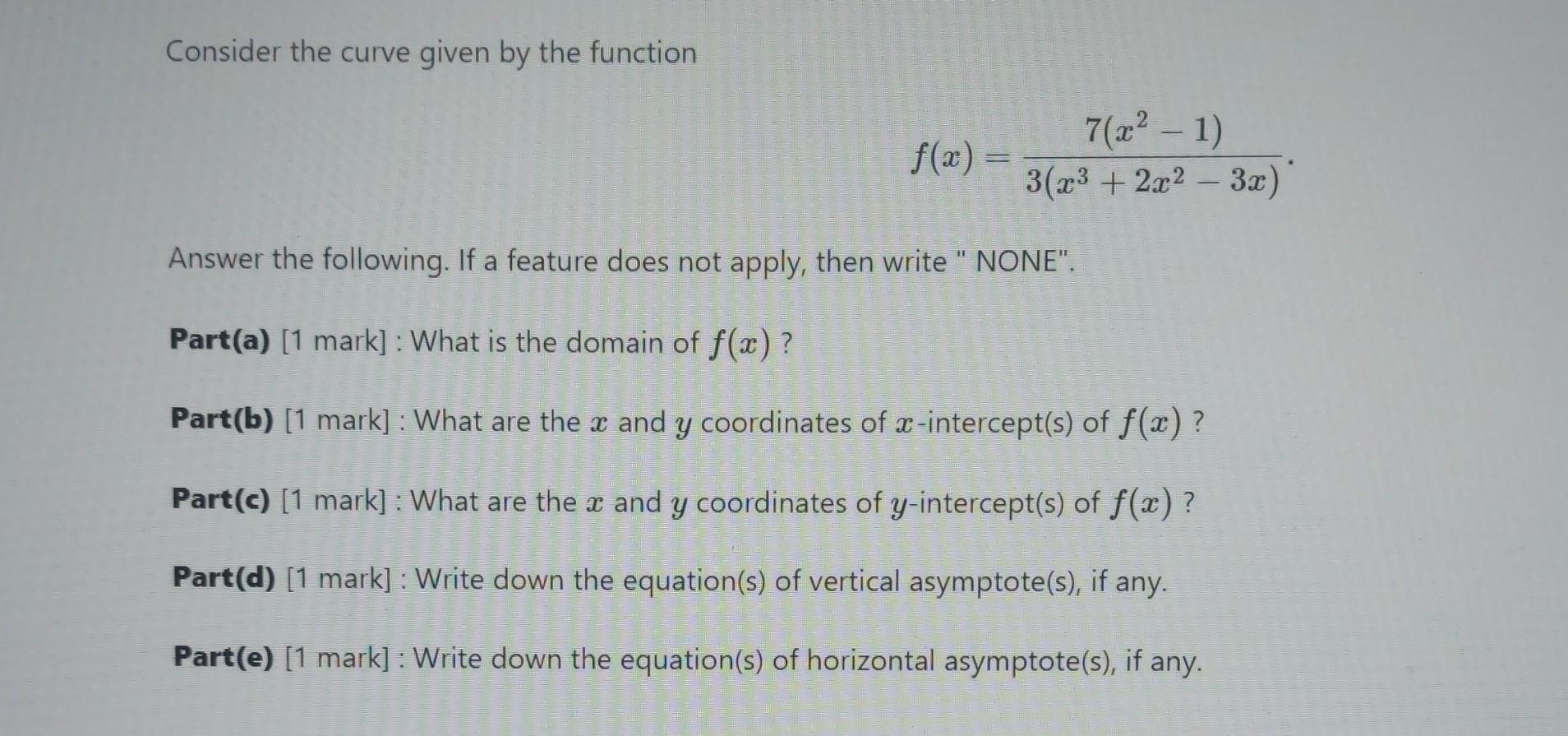 Solved Consider the curve given by the function | Chegg.com