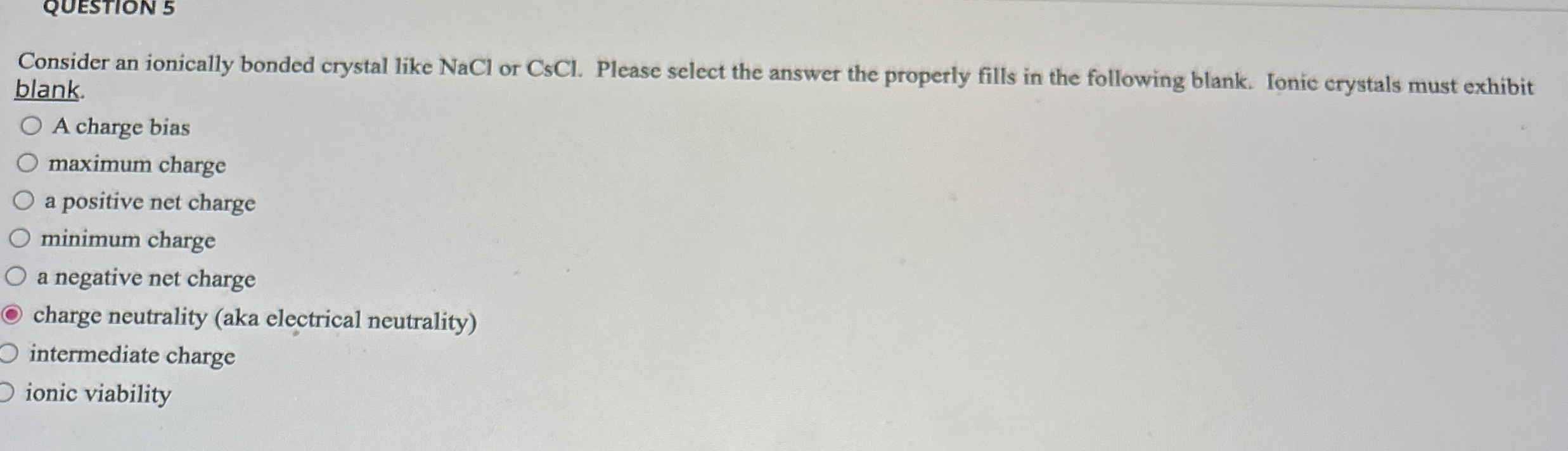 Solved Consider an ionically bonded crystal like NaCl or | Chegg.com