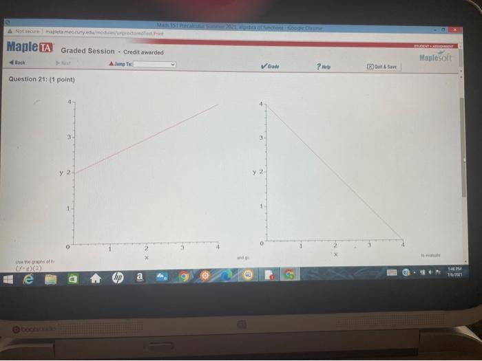 Solved Question 21 says use the graphs of f(x)=____ and | Chegg.com