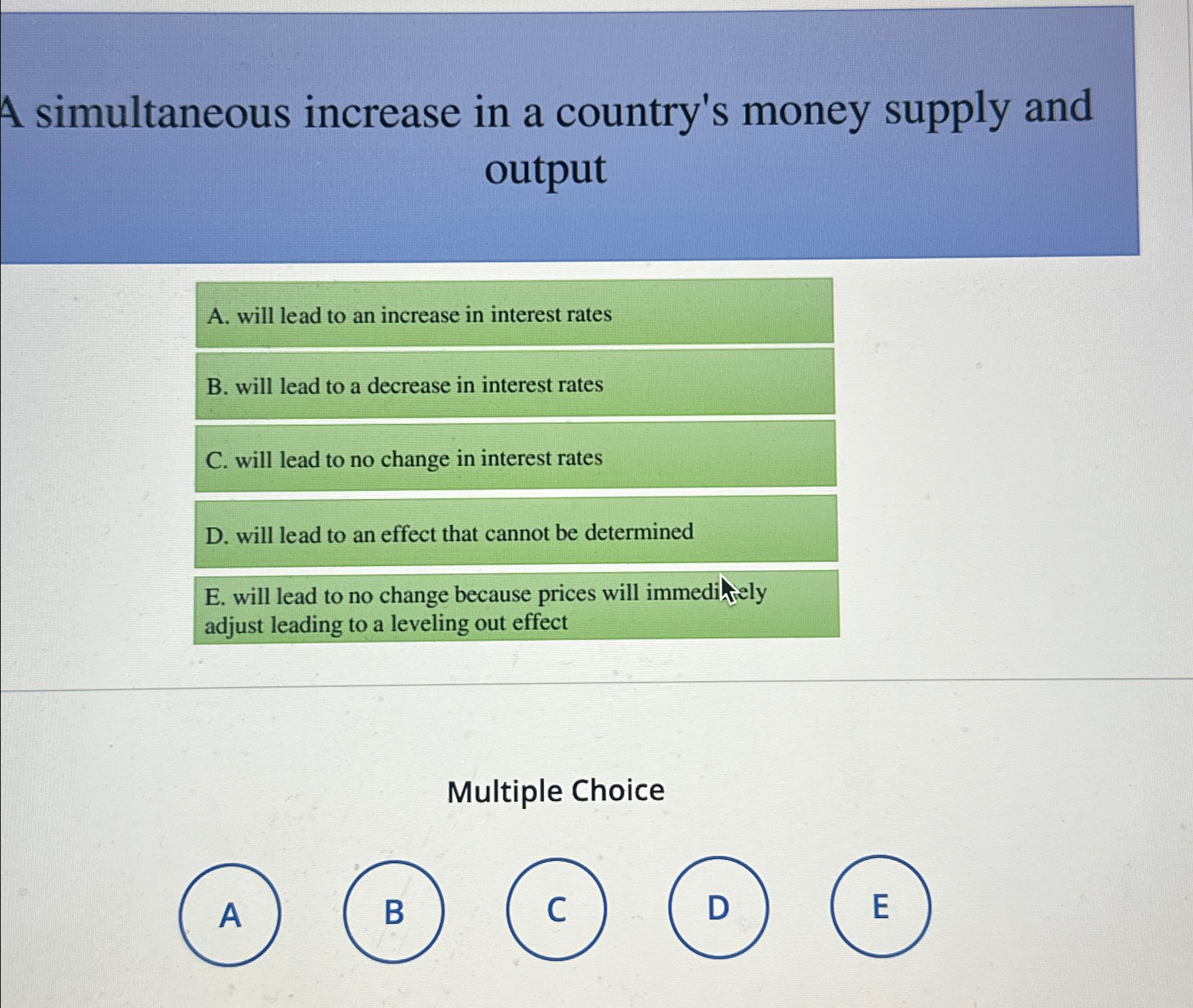 Solved A simultaneous increase in a country's money supply | Chegg.com
