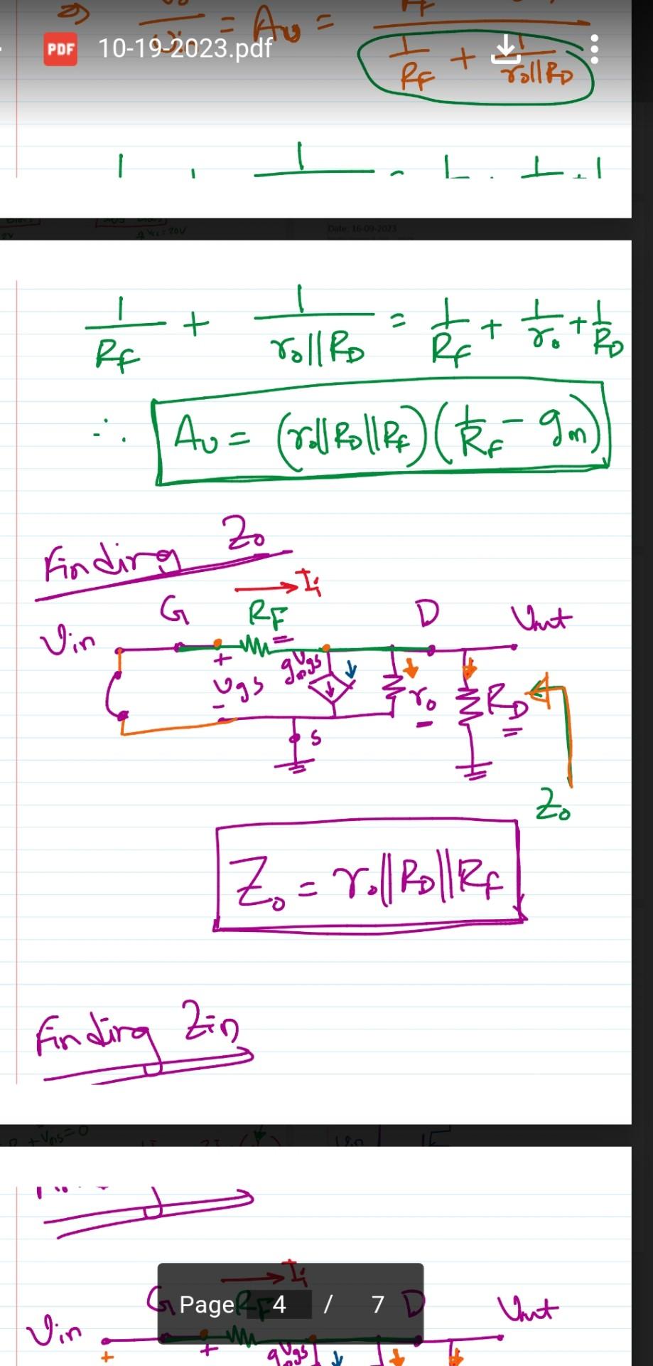 Solved 3 DF 10-19-2̉023.pdf RF1+γ0∥RDν1 1,1,1,1.1 | Chegg.com